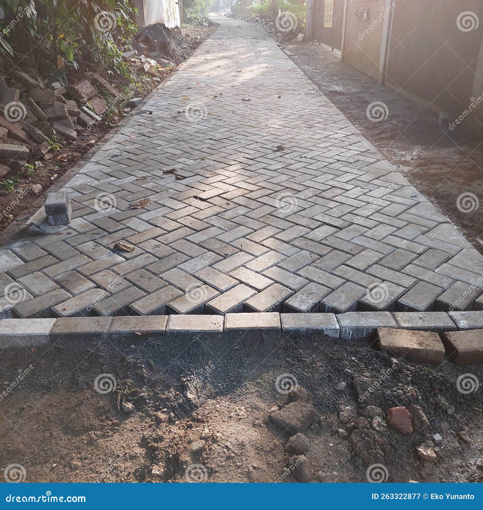 The Roads in the Village are Being Built Stock Image - Image of village ...