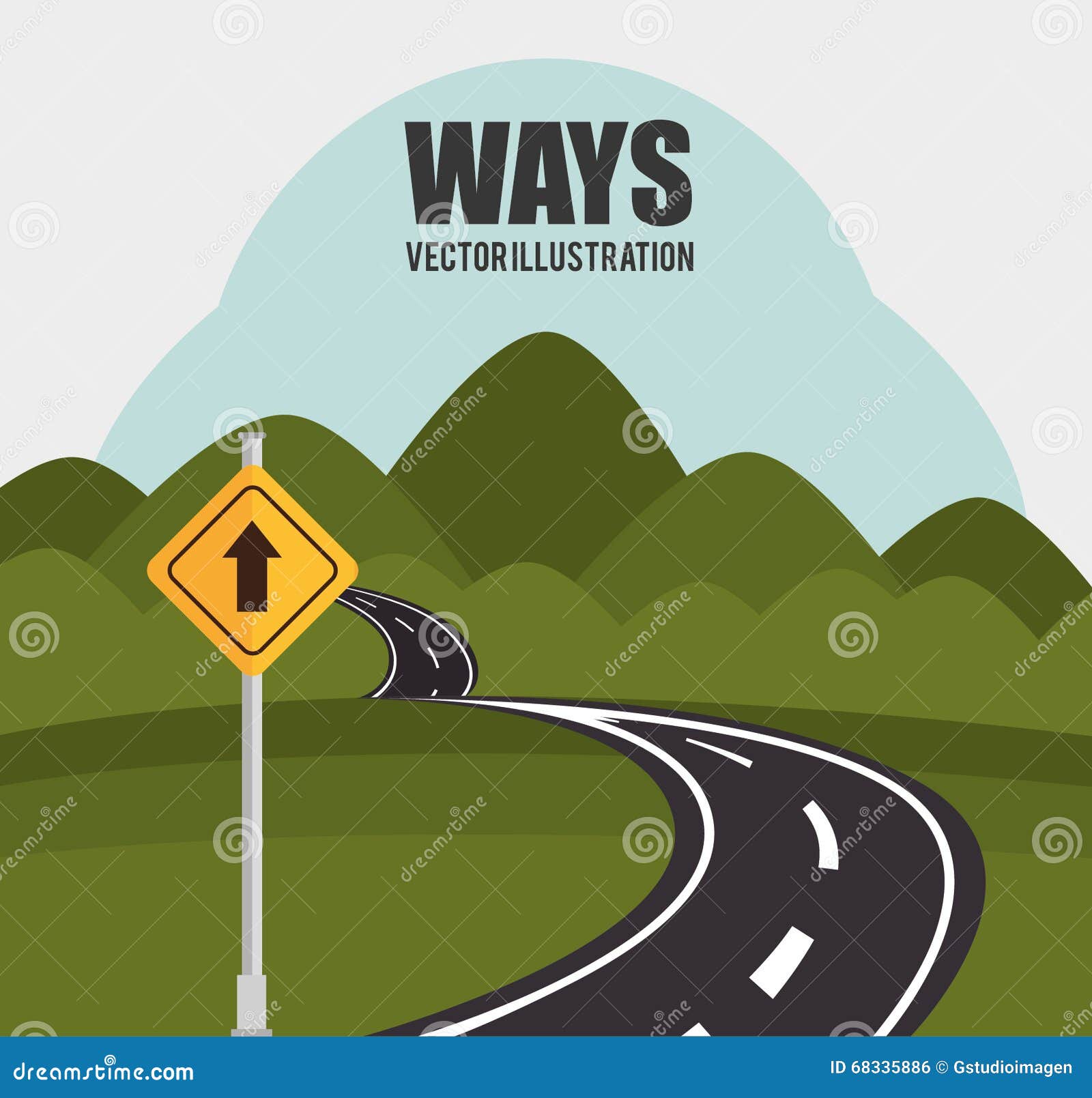 Roads and ways design stock illustration. Illustration of white - 68335886