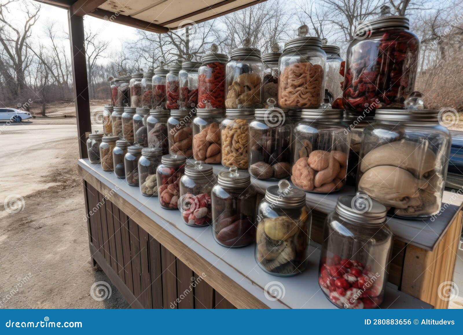 Roadside Attraction Featuring A Collection Of Bizarre Or Extraordinary Objects Such As Fake