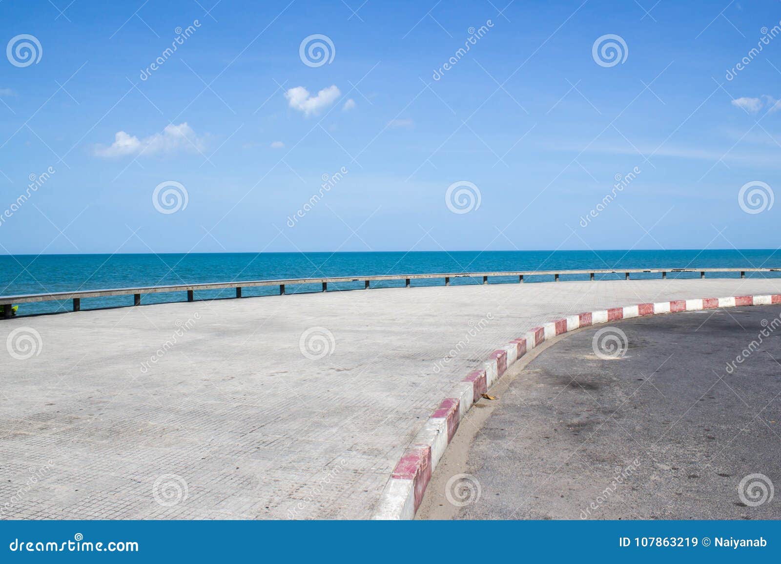 Roadside at the beach stock image. Image of cloud, horizon - 107863219