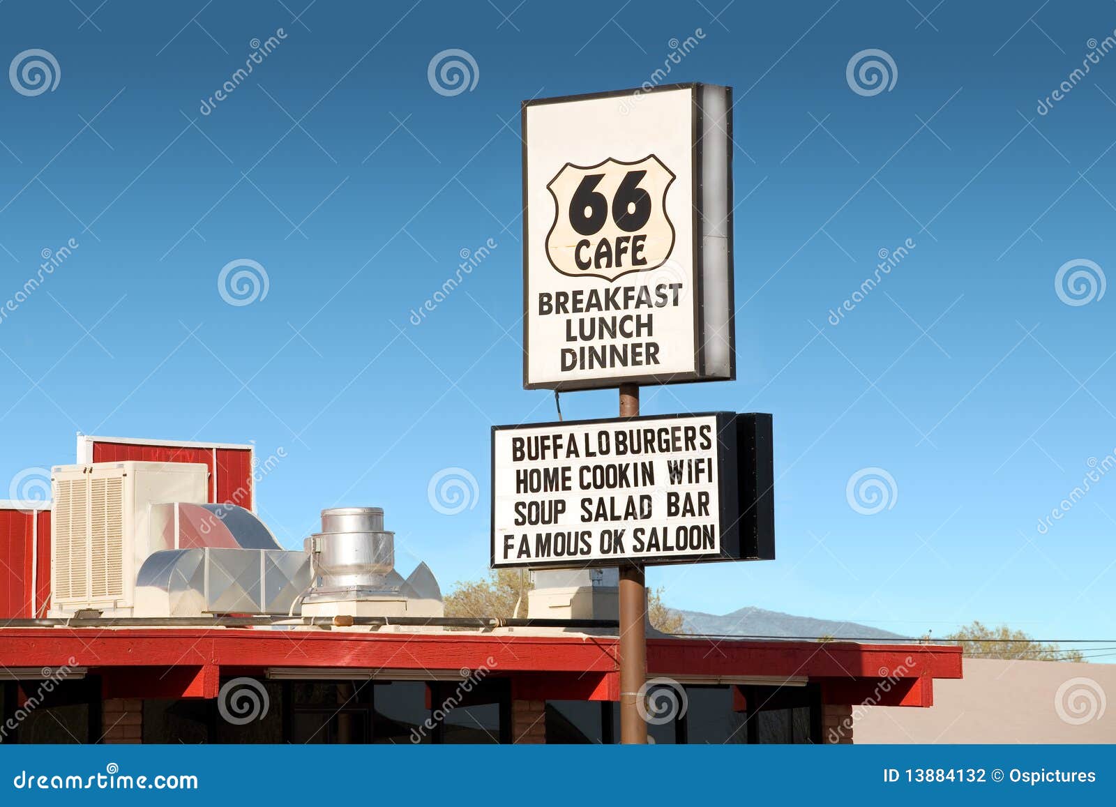 Roadside Cafe Sign stock photo. Image of west, cafe, antique - 13884132