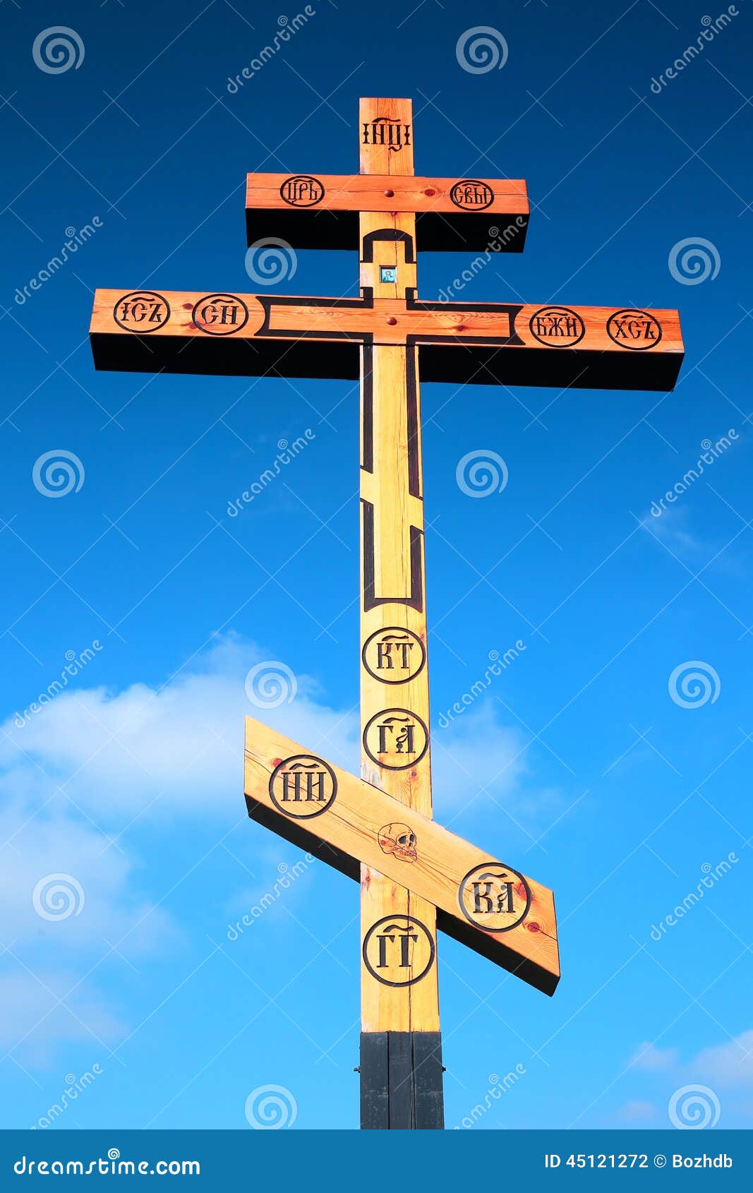 Roadside cross, Russia stock photo. Image of vertical - 45121272