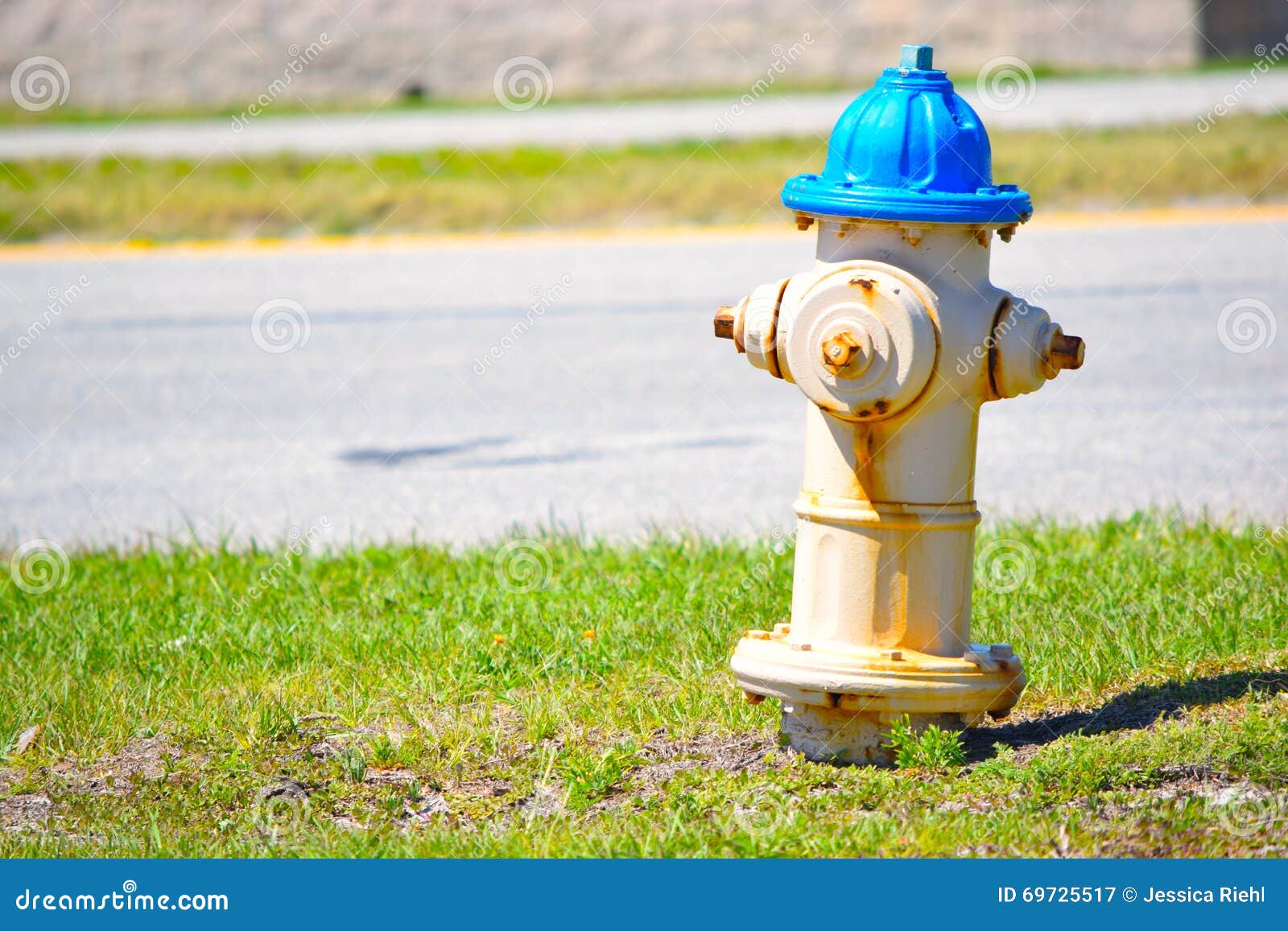 Roadside Fire Hydrant stock image. Image of older, water - 69725517