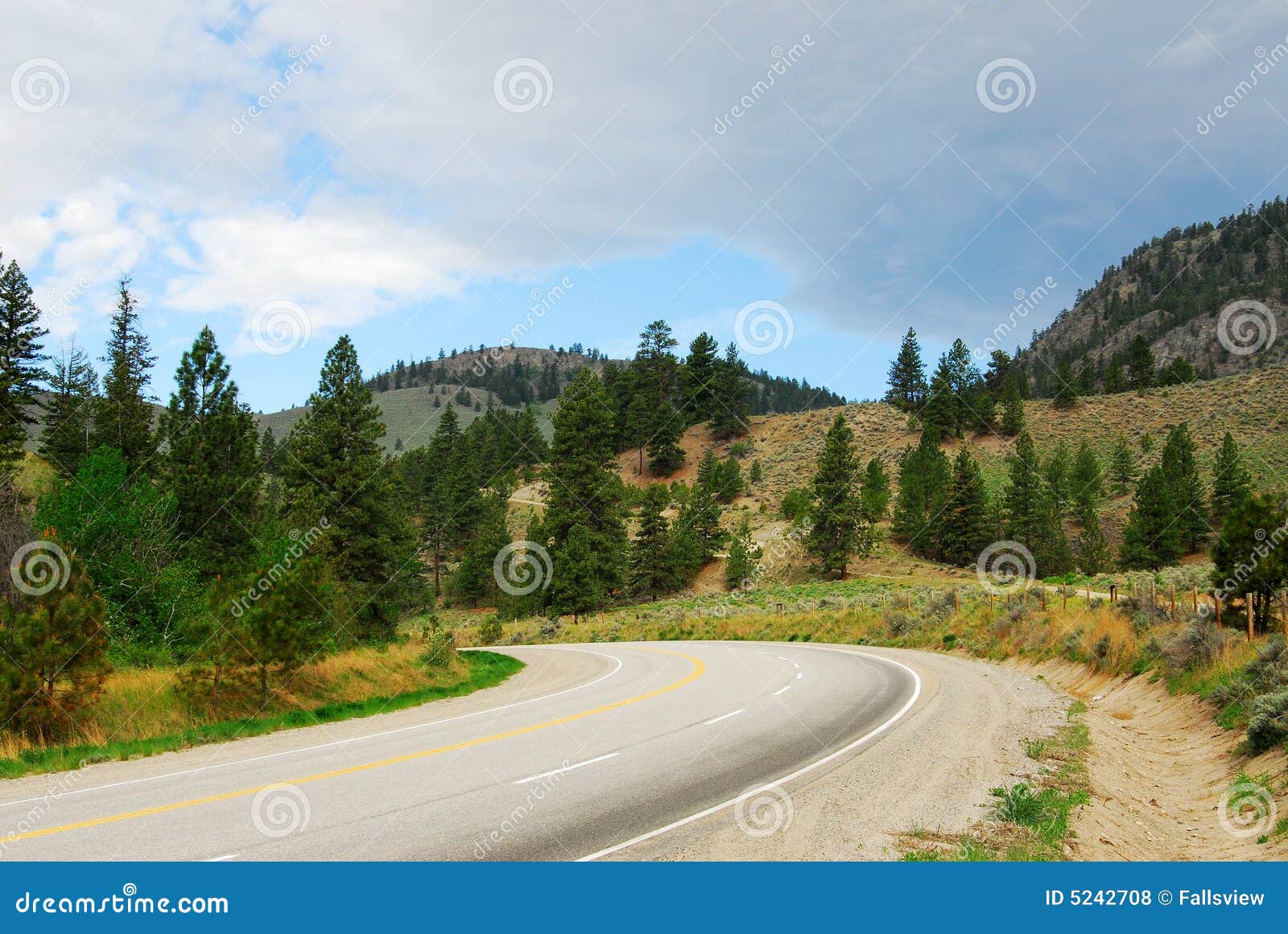 Roadside mountain view stock photo. Image of nature, path - 5242708