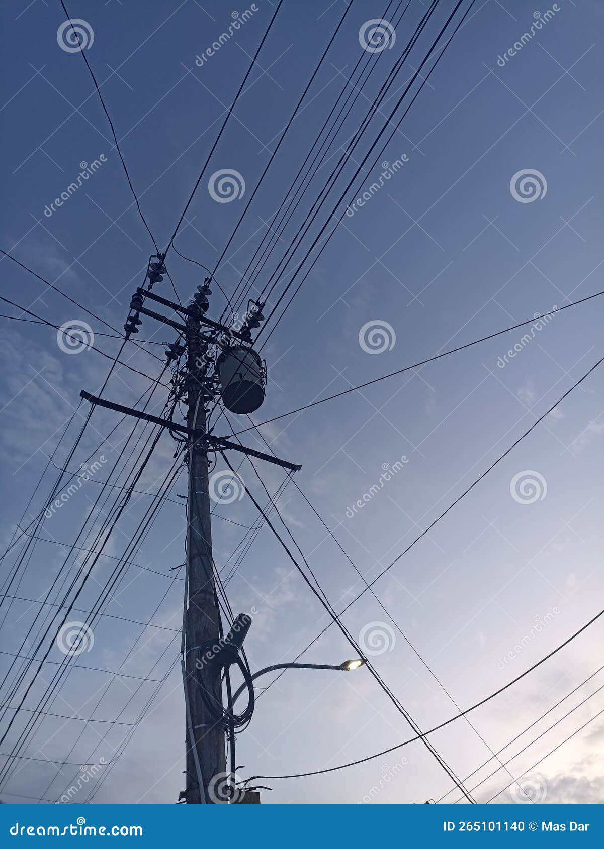 Roadside Power Lines stock photo. Image of lighting - 265101140