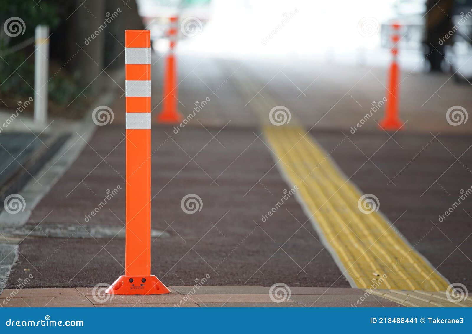 Roadside Separation Bar stock image. Image of sunny - 218488441
