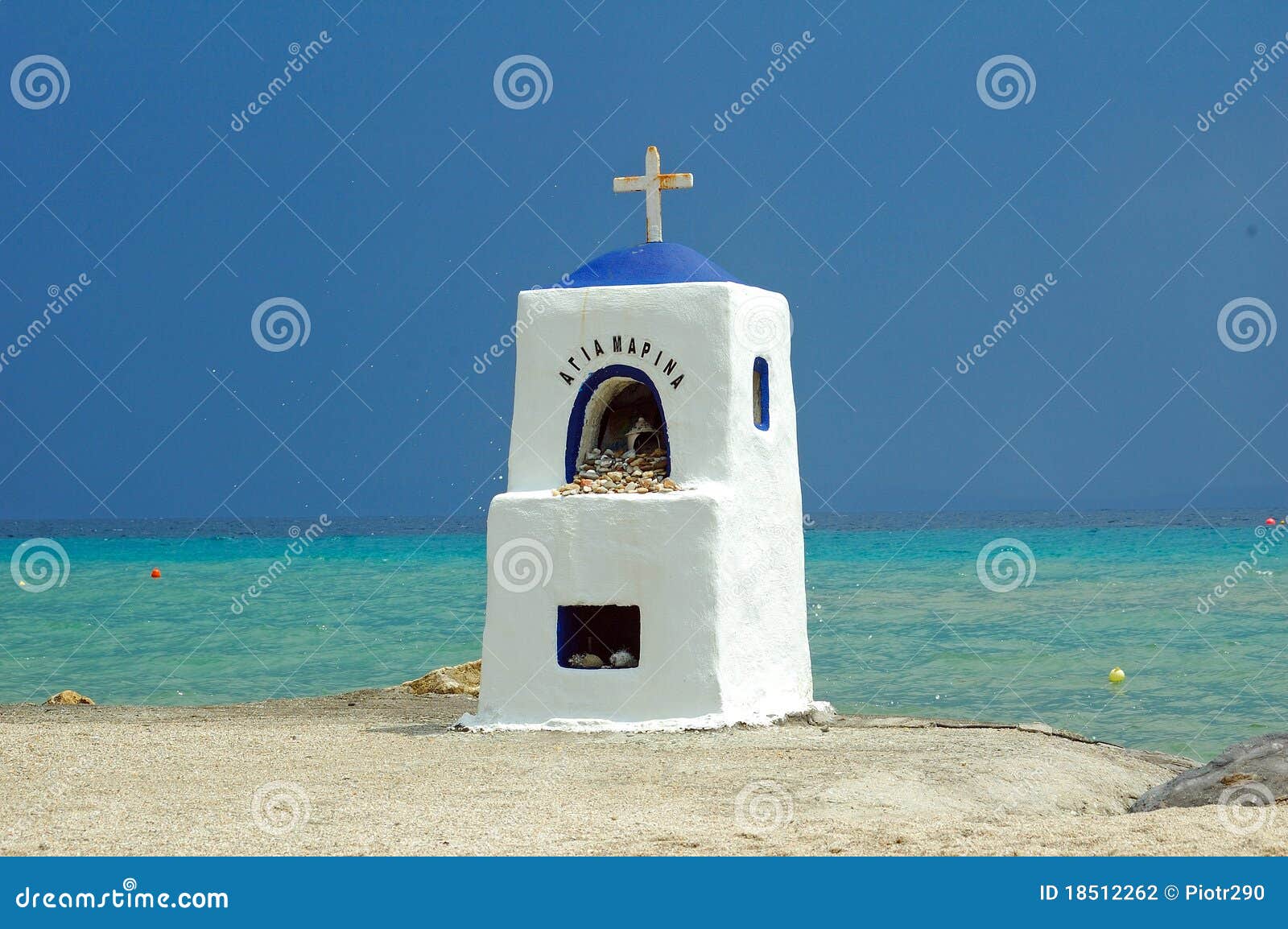 Roadside Shrine on the Beach. Stock Photo - Image of greece, shrine ...