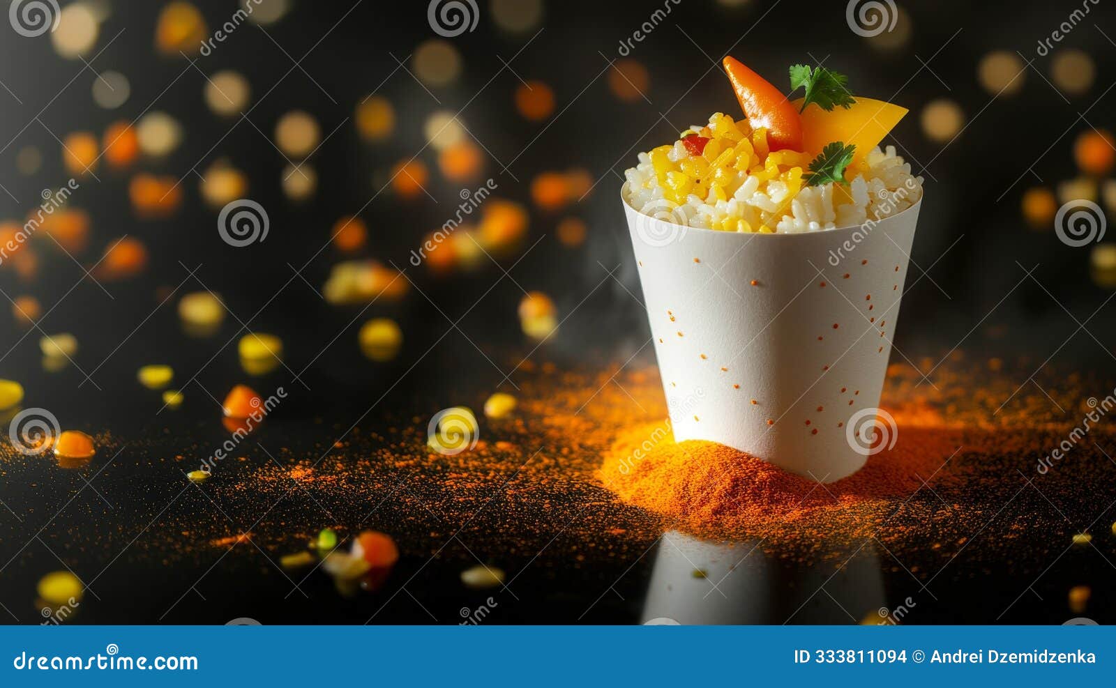 Bhel Poori, An Indian Roadside Snack In A Conical Paper Container Stock ...