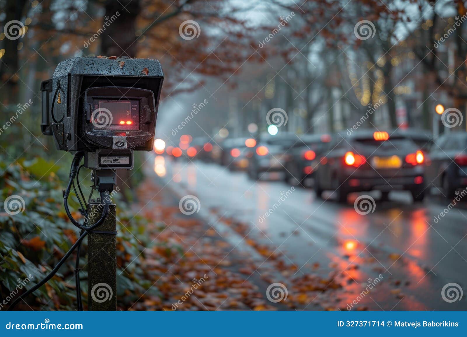 Roadside Speed Radar Monitors Vehicles for Compliance with Speed Limits ...