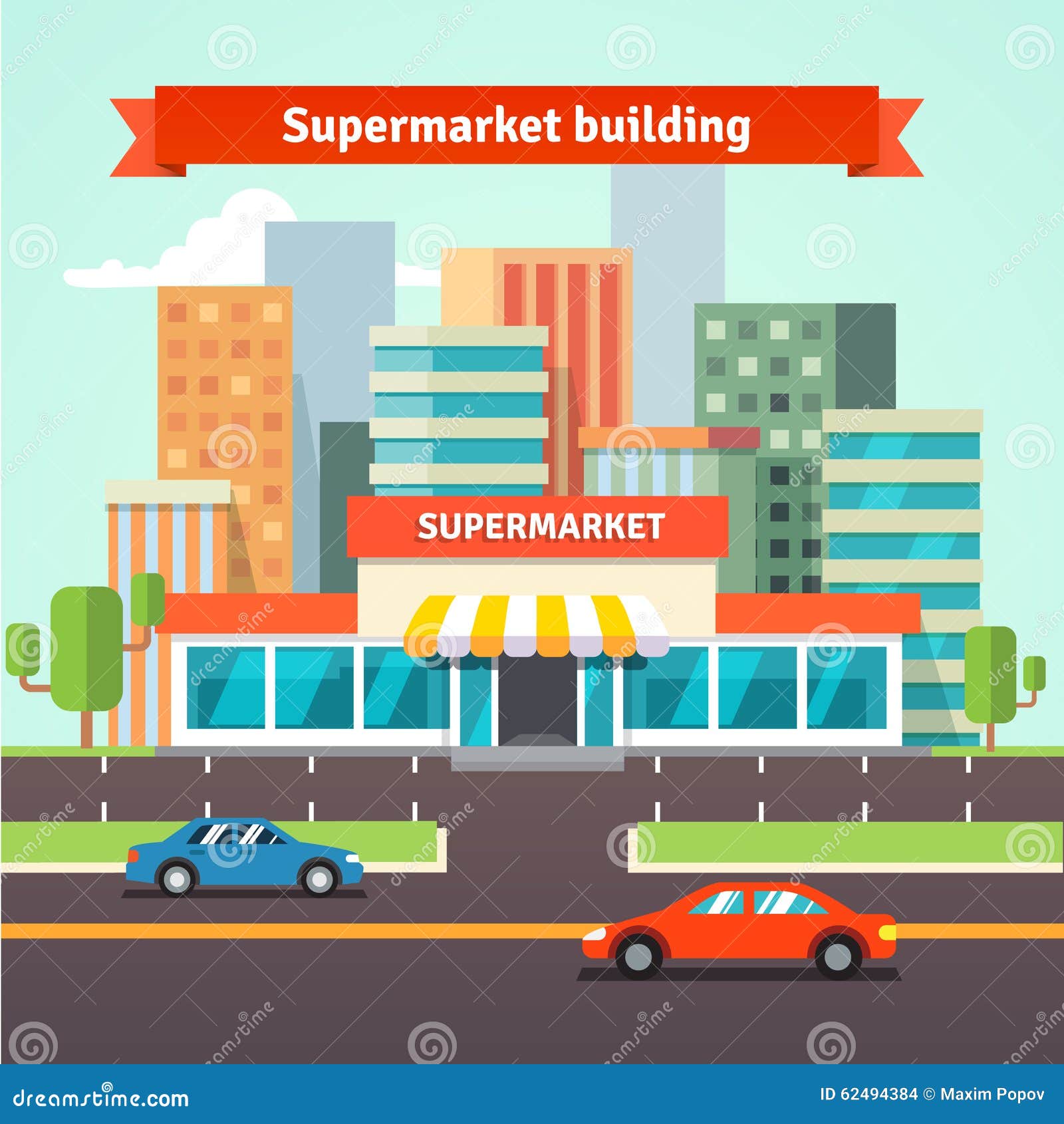 Roadside Cityscape Background Stock Illustrations – 562 Roadside ...