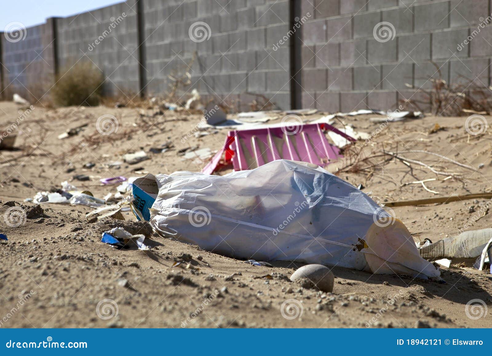 Roadside Trash stock image. Image of line, landscape - 18942121