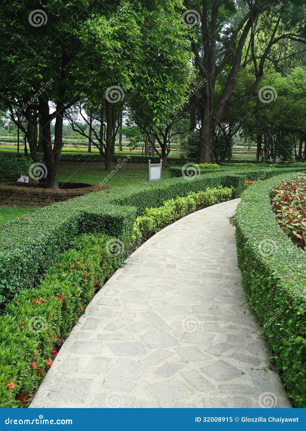 Roadside View of Grass Landscape Stock Image - Image of spring, bushes ...