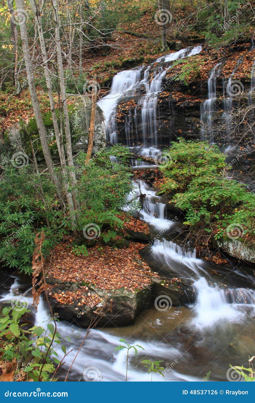 Roadside Waterfall stock photo. Image of falling, silky - 48537126