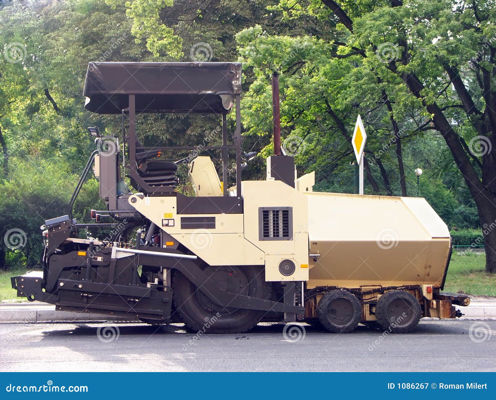 Roadwork stock image. Image of application, asphalt, layer - 1086267