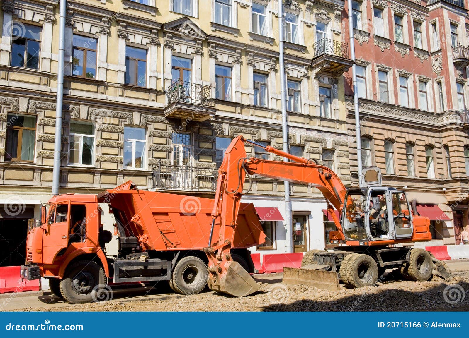 Roadwork stock photo. Image of road, machine, domestic - 20715166