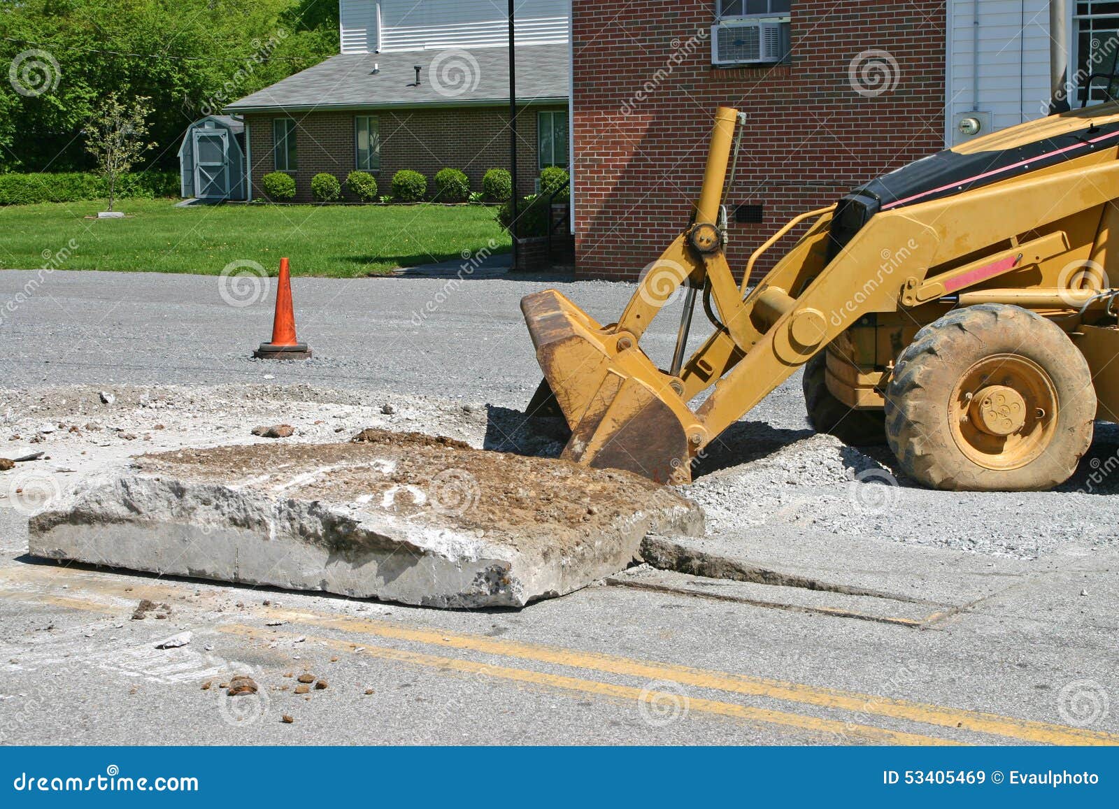 Roadwork stock image. Image of asphalt, infrastructure - 53405469