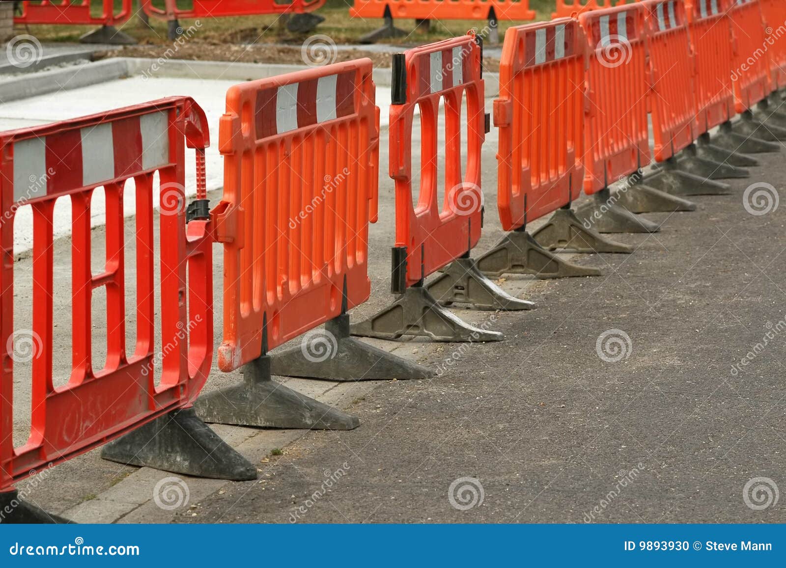 Roadwork Barriers Stock Photo - Image: 9893930