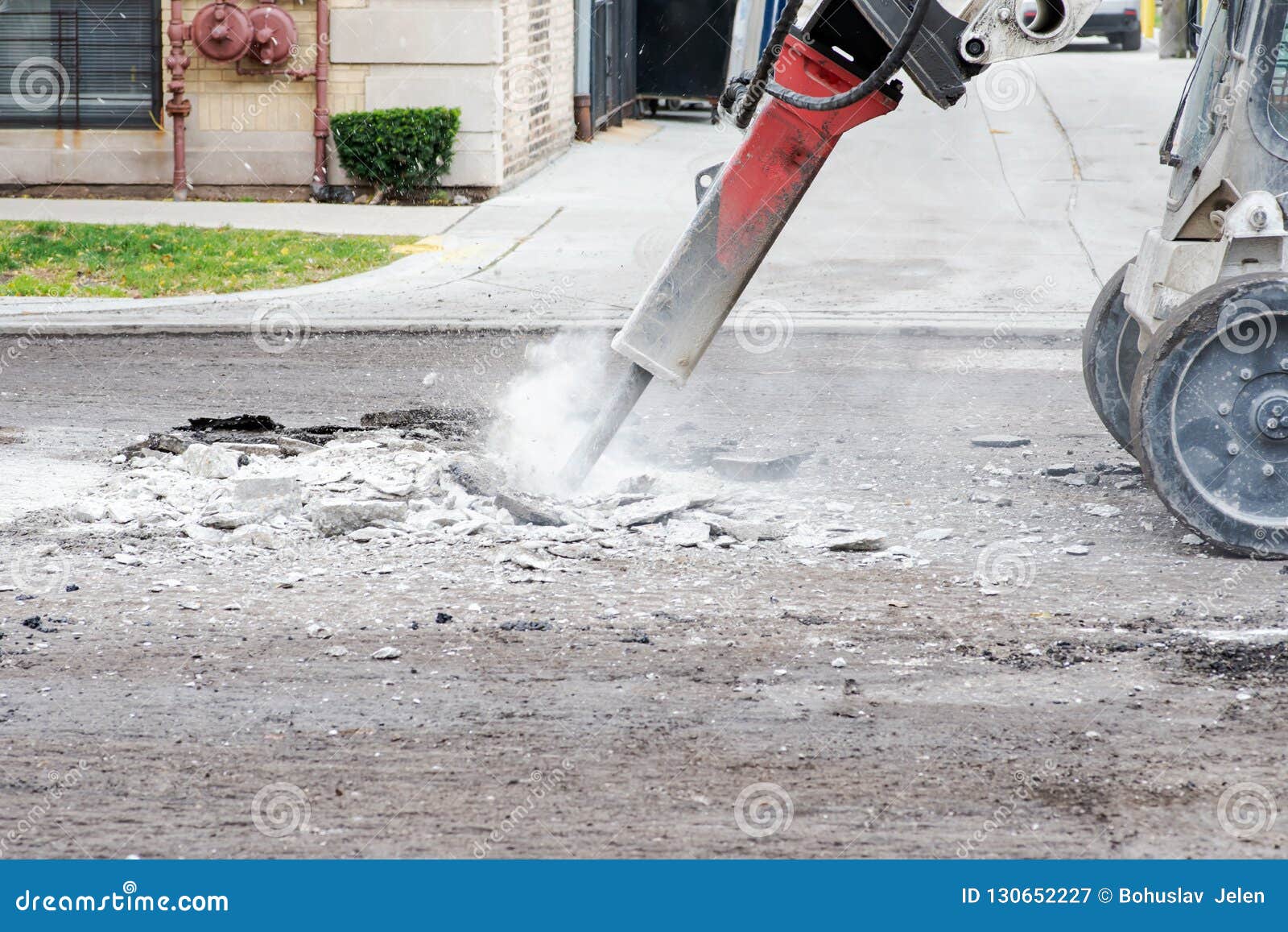 Roadwork, Removal of Old Paving from Asphalt. Fixing Road for Better ...
