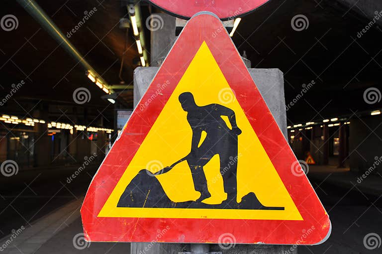 Roadwork traffic sign stock photo. Image of road, notice - 24094220