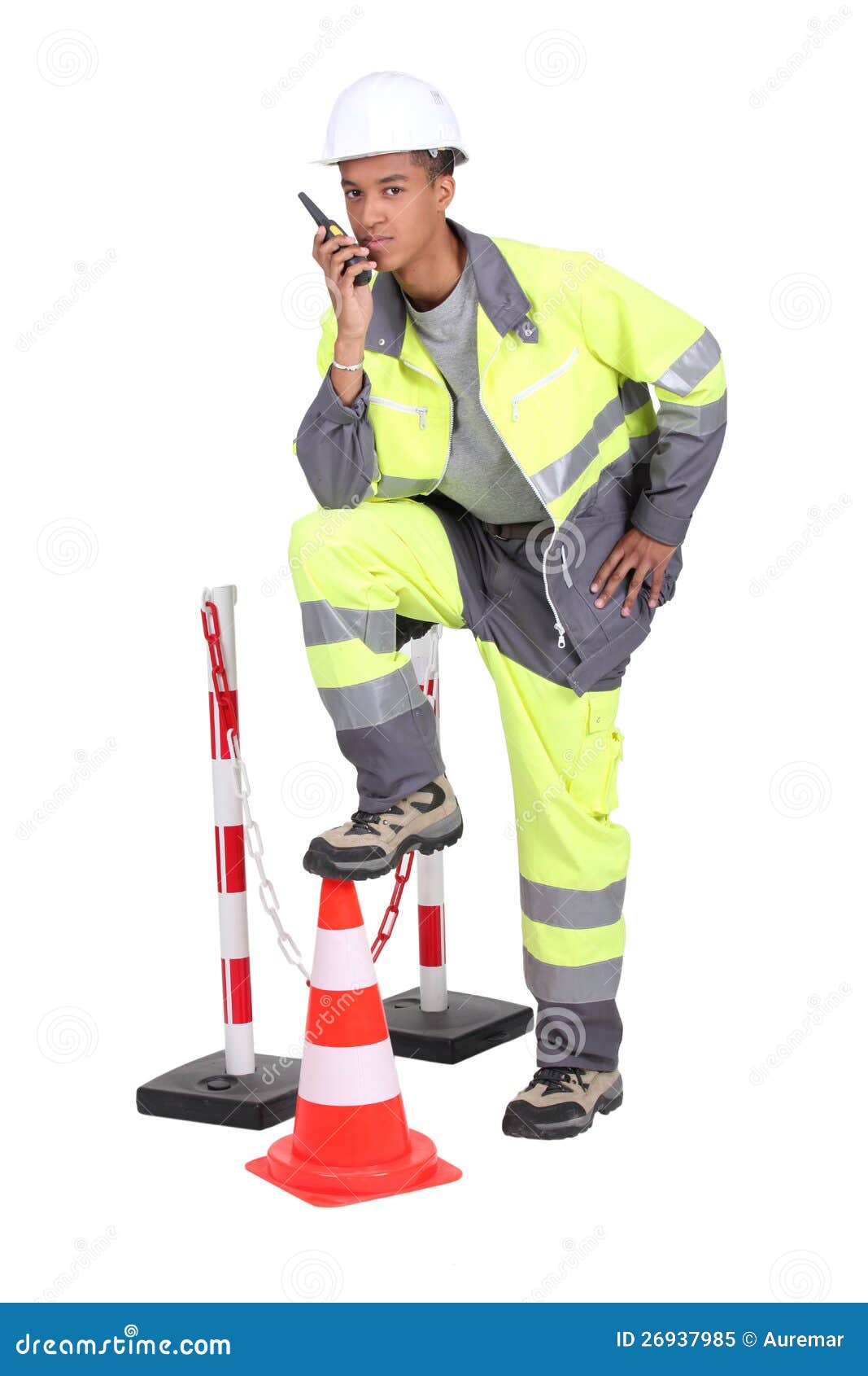 Roadworker stock image. Image of 2024, fluorescent, headgear - 26937985