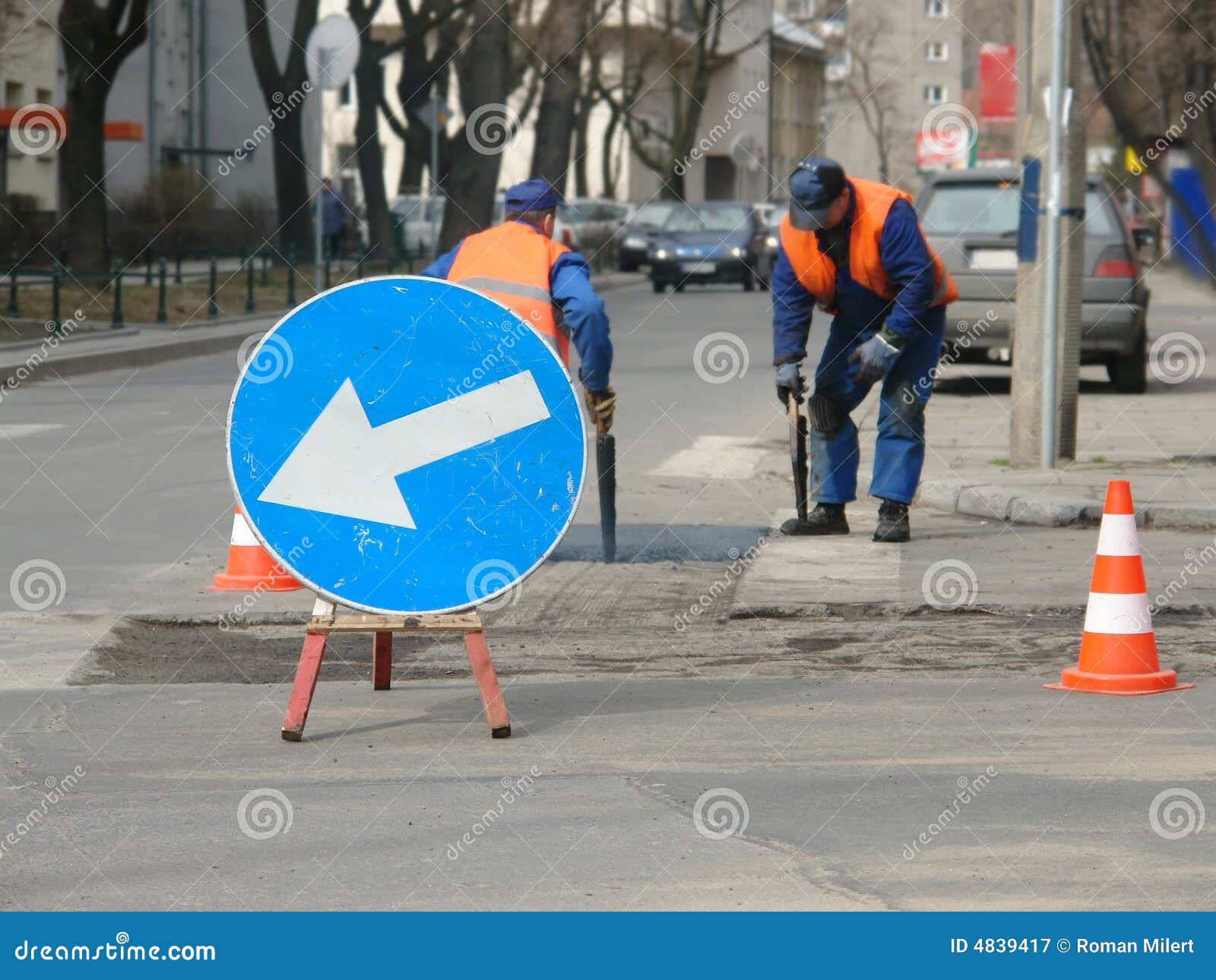 Roadworks stock image. Image of layer, traffic, work, worker - 4839417