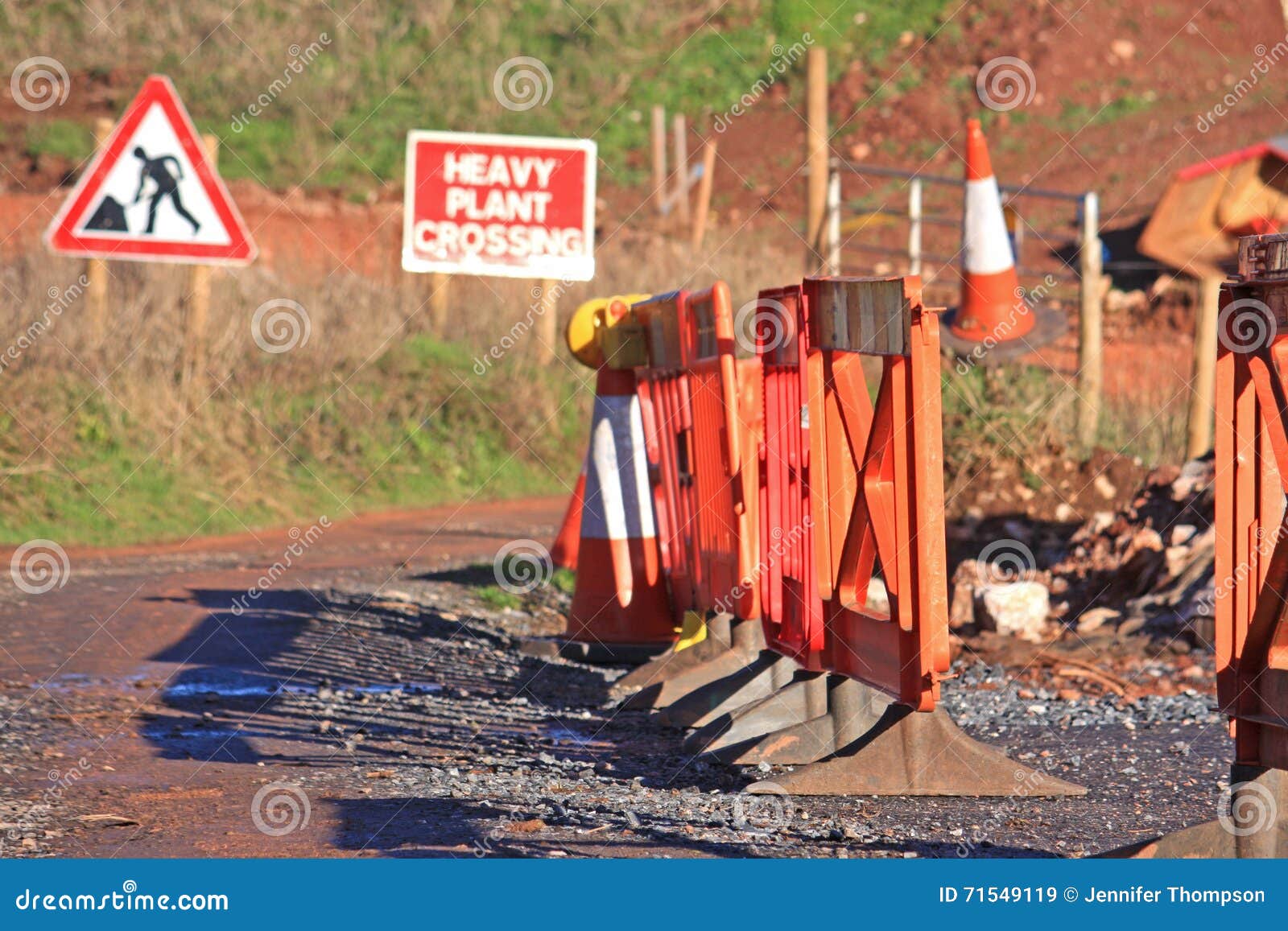 Roadworks Barriers stock image. Image of cone, works - 71549119