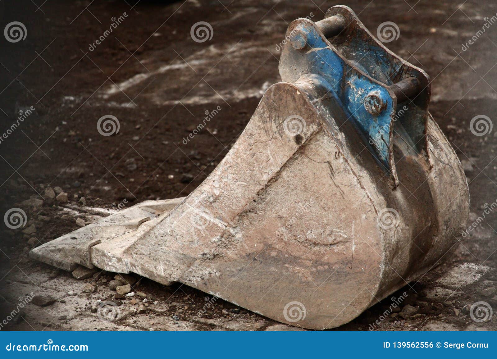 Roadworks Digger stock photo. Image of detached, industry - 139562556