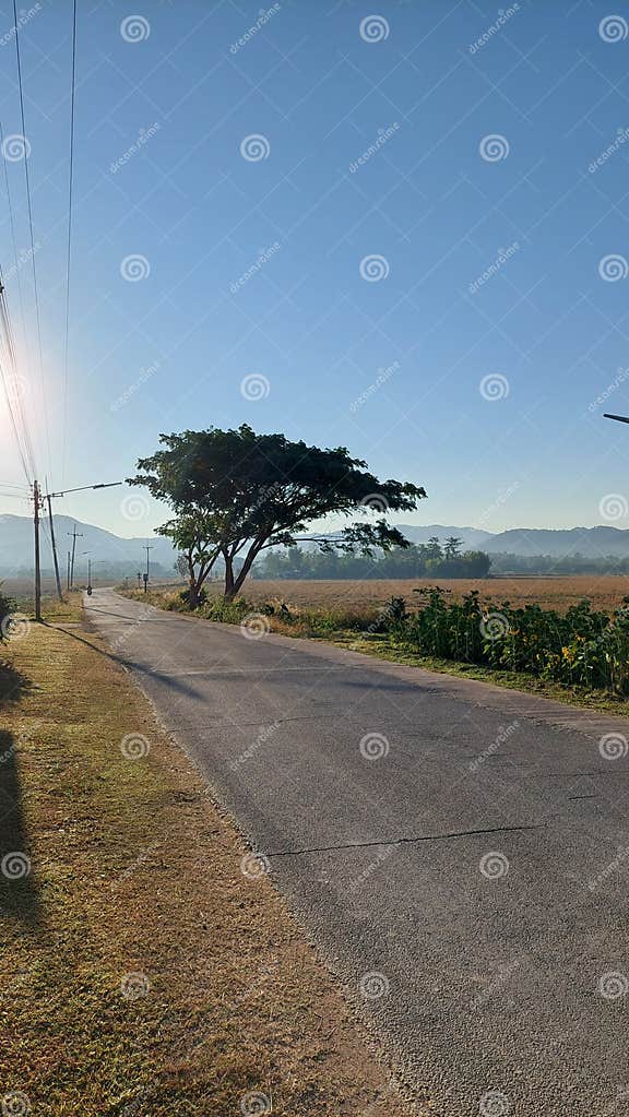 Roae Sky and road stock image. Image of horizon, mountain - 239465933