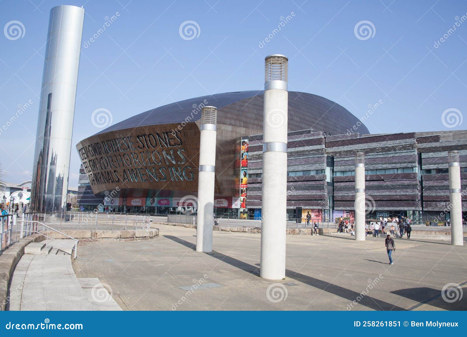 The Roald Dahl Plass at Cardiff Bay, Cardiff in the UK Editorial Photo ...