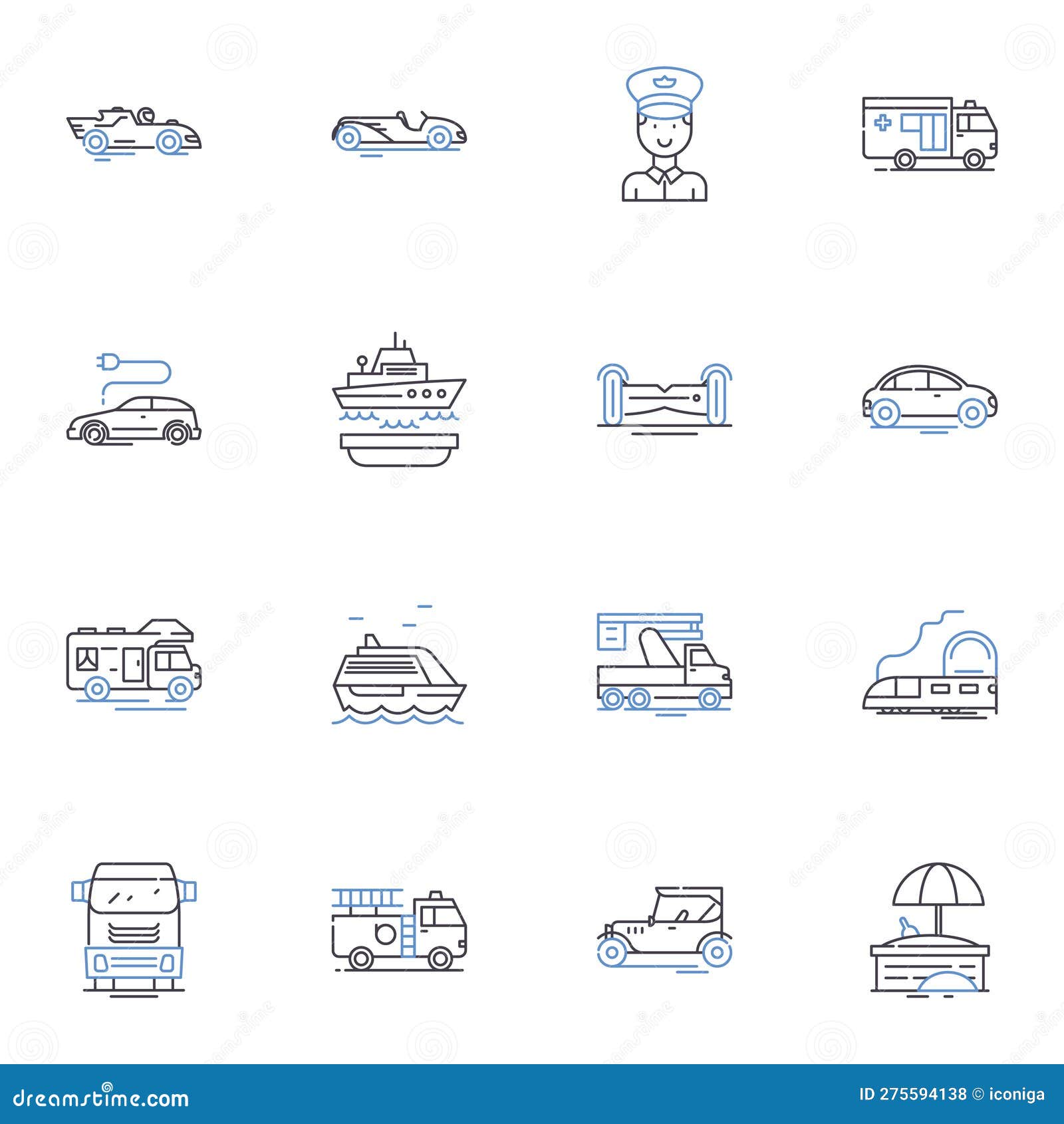 Roaming Line Icons Collection. Travelling, Mobile, International ...