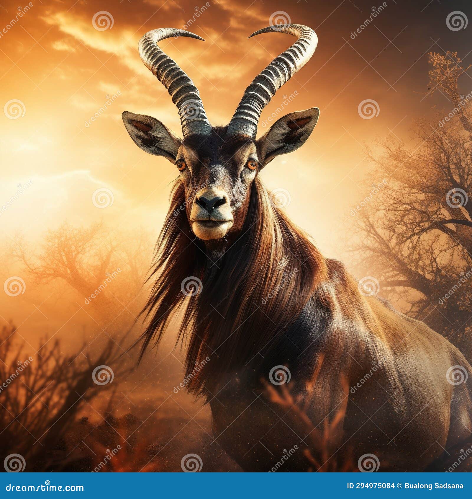 Roan Antelope Vector | CartoonDealer.com #253502105