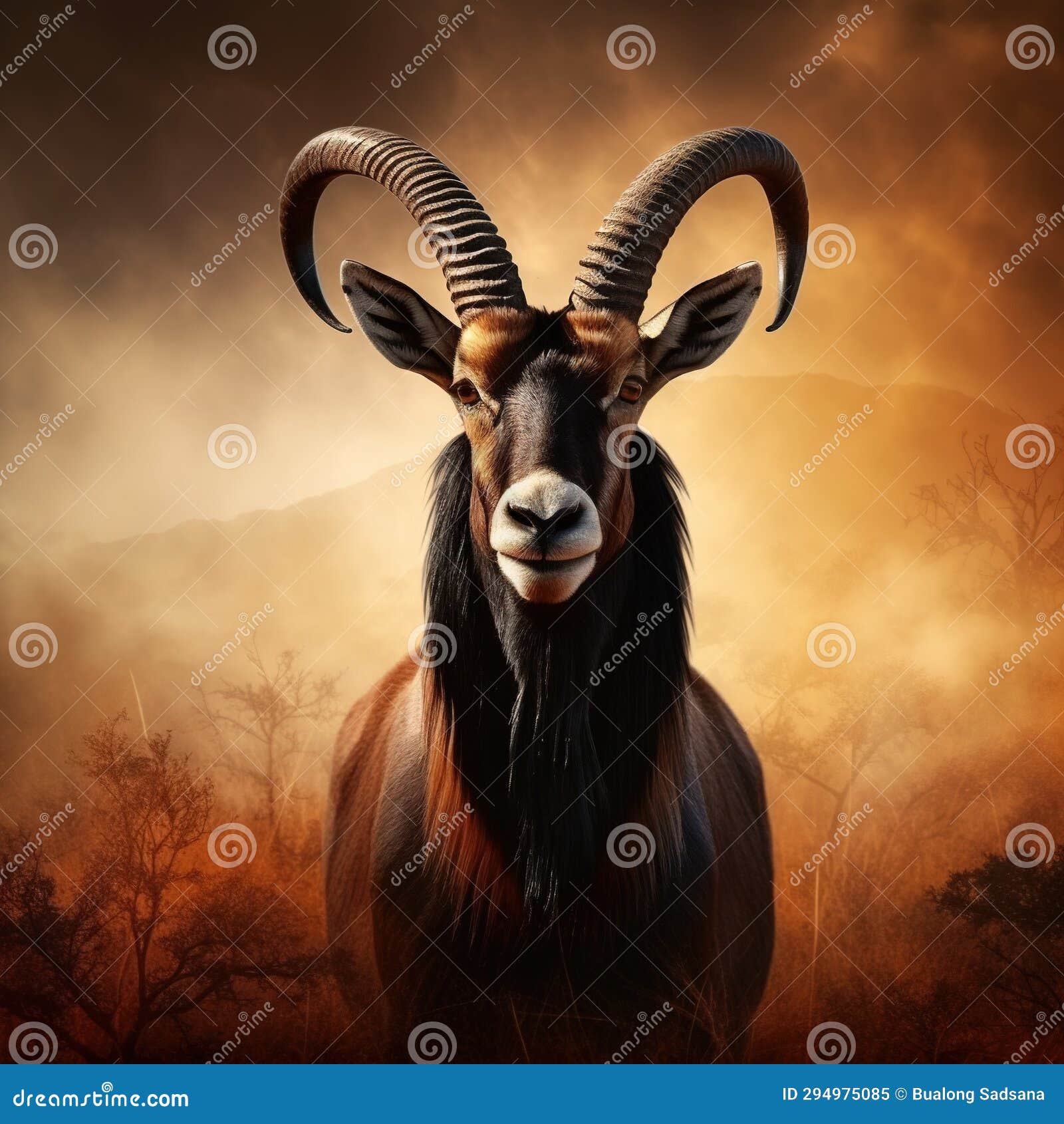 Roan Antelope Made with Generative AI Illustration Stock Illustration ...