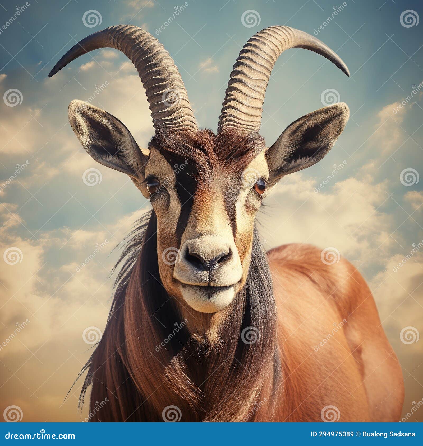 Roan Antelope Made with Generative AI Illustration Stock Illustration ...