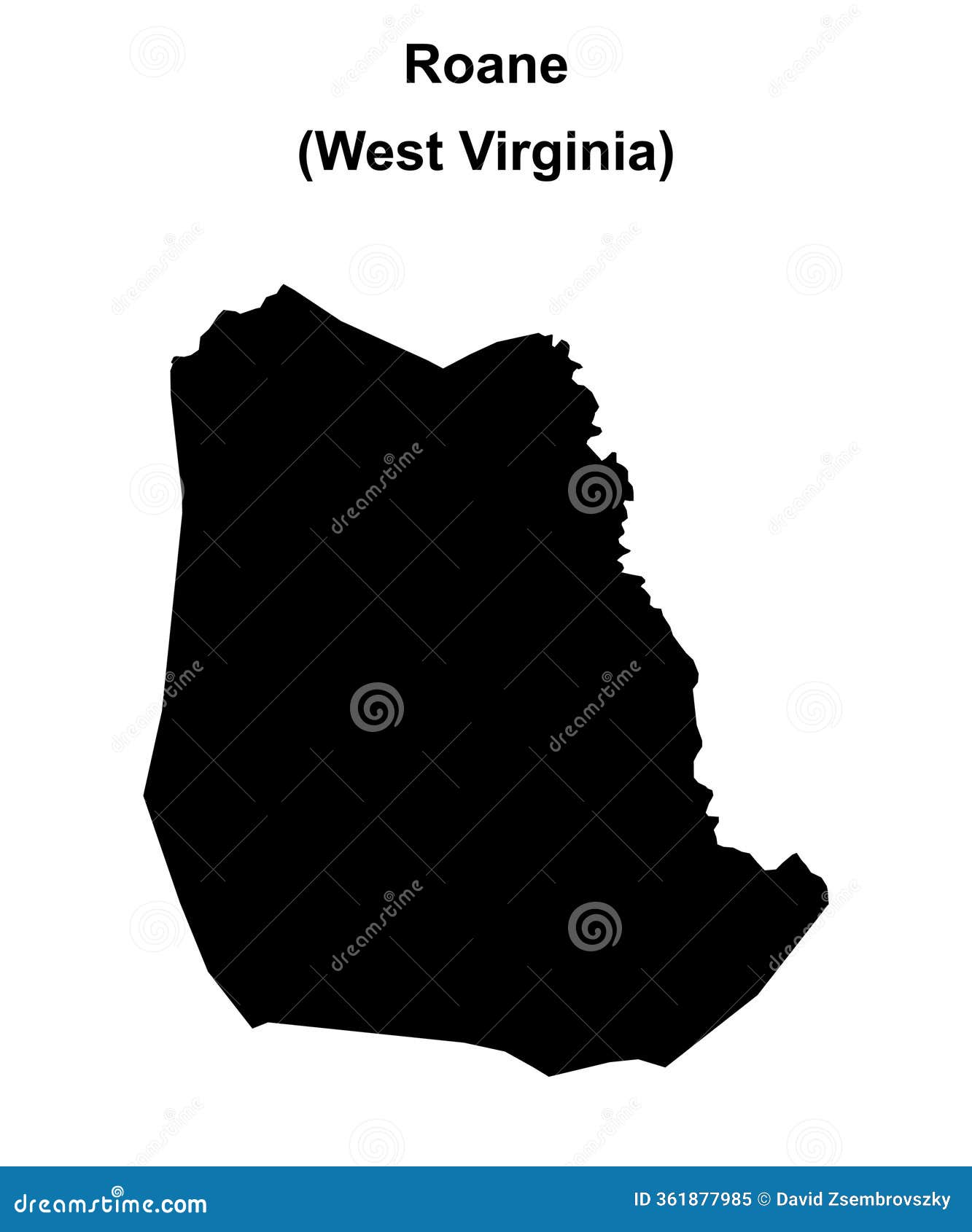 Map Of Roane County In Tennessee State On White Background. Single ...