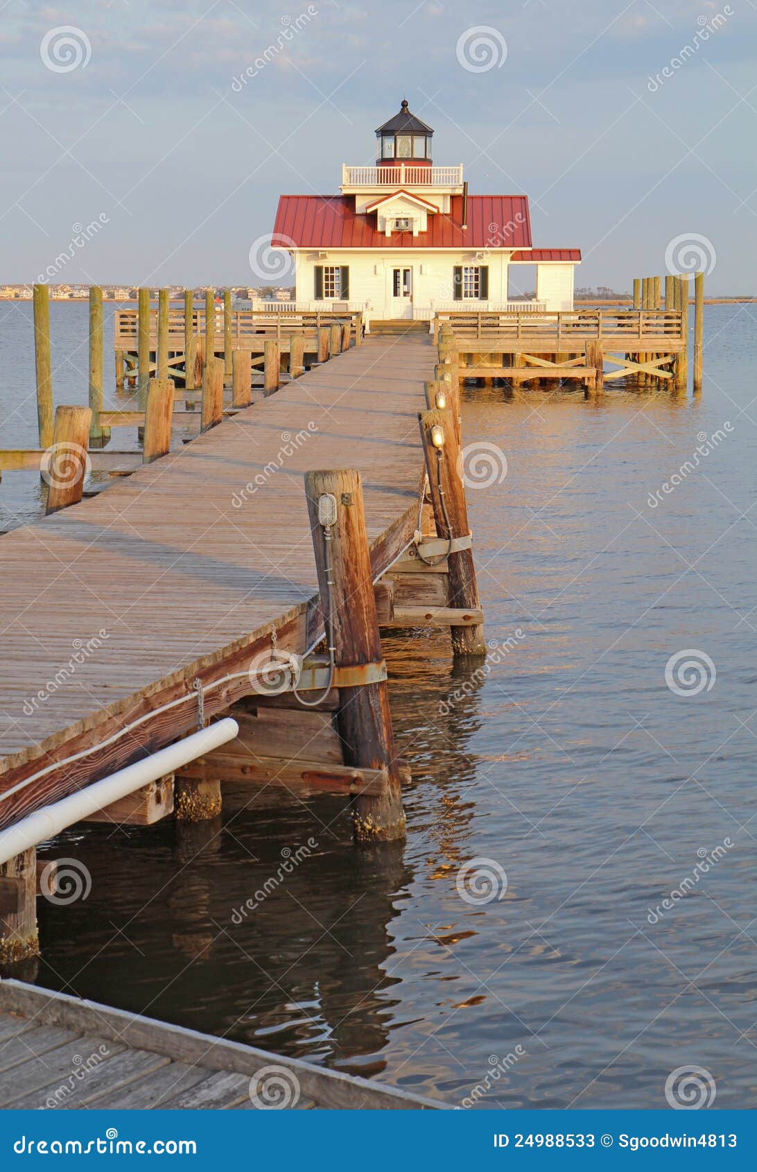 The Roanoke Marshes Lighthouse Stock Image - Image of outdoors ...