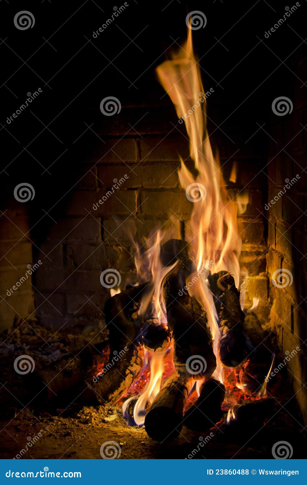 Roaring Fire stock photo. Image of fireplace, energy - 23860488