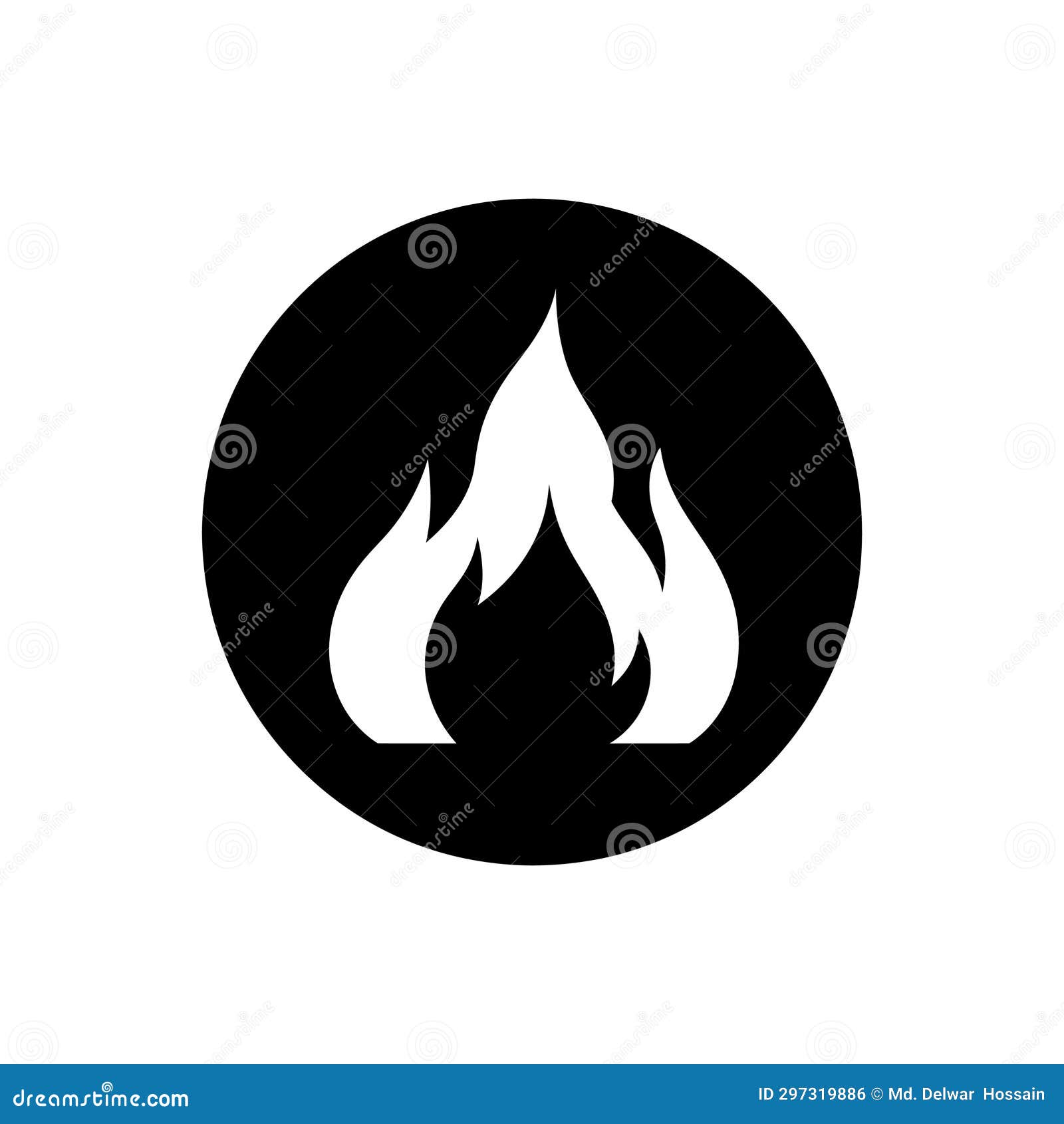 Roaring Fire Icon - Simple Vector Illustration Stock Vector ...
