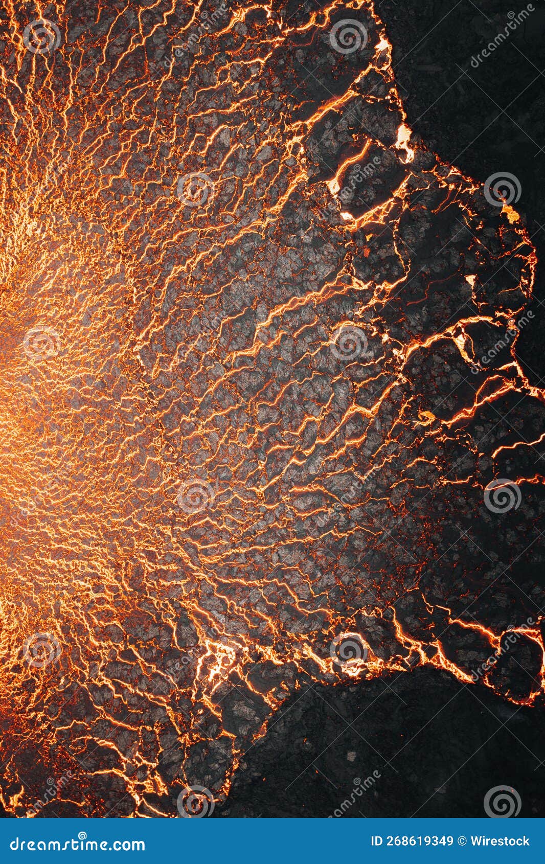 Roaring Fire with Orange and Black Flames in the Middle Stock Image ...