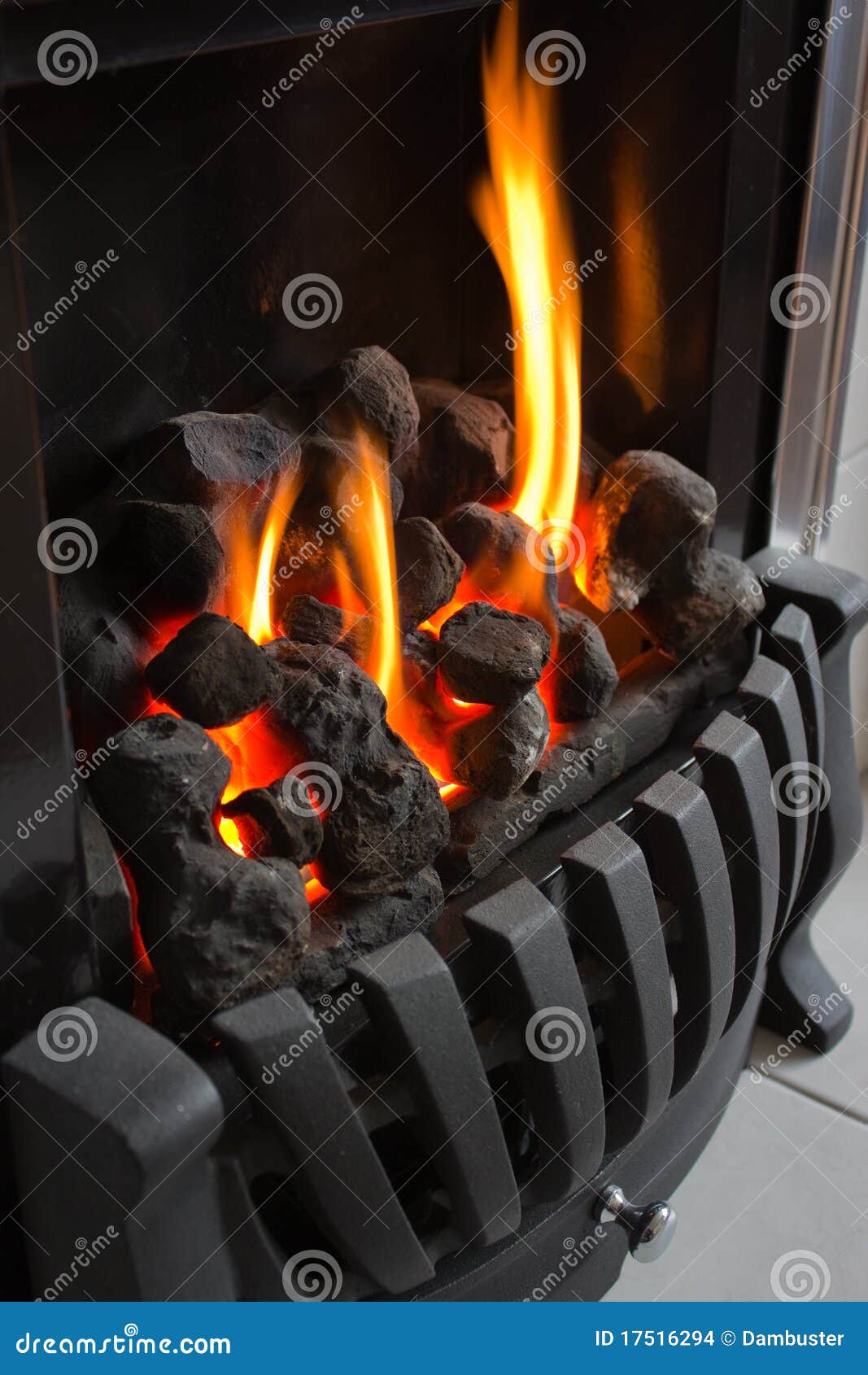 Roaring Home Fireplace in Winter Stock Photo - Image of fireplace, bill ...