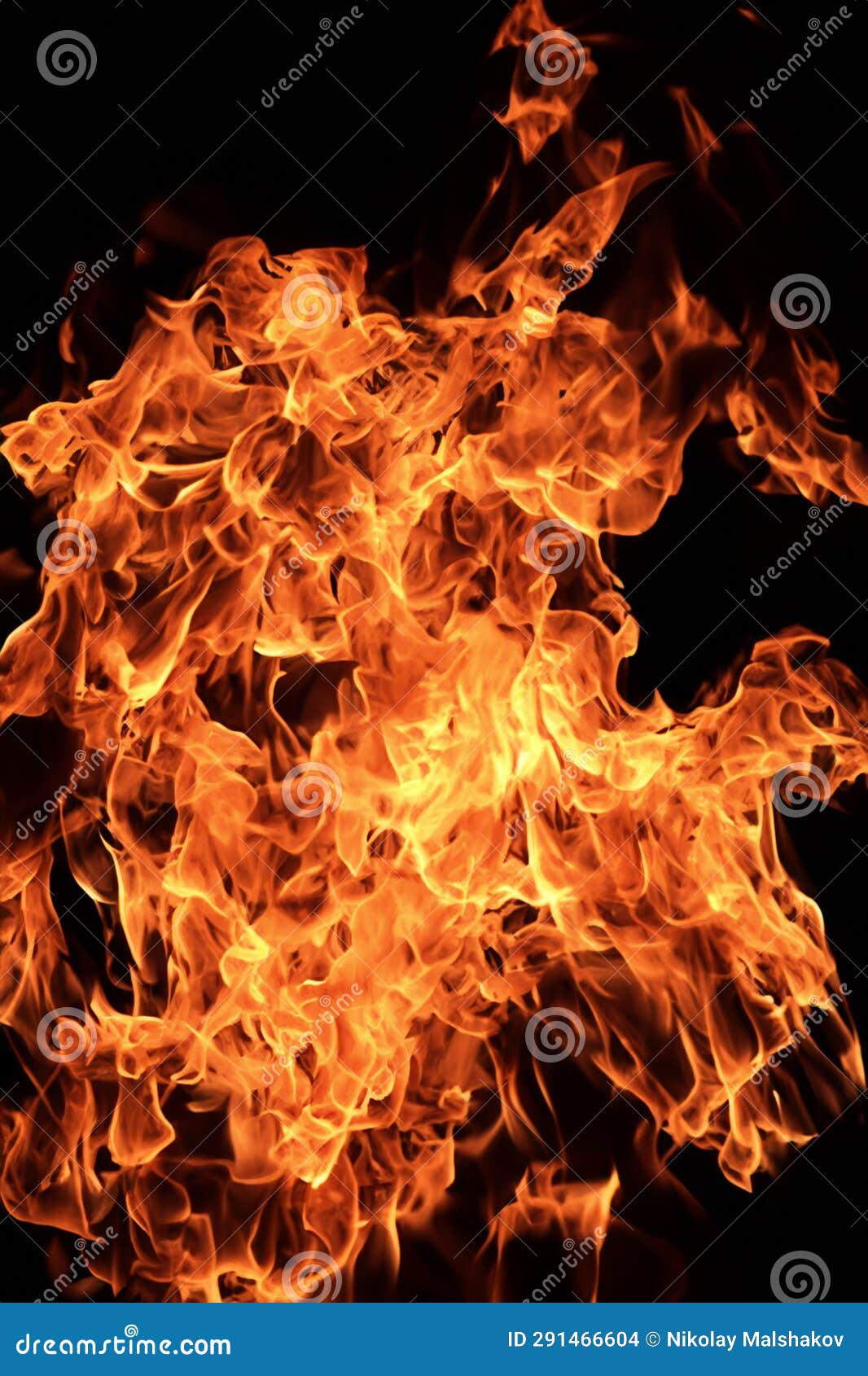 Roaring Inferno: Flames on a Dark Surface Stock Photo - Image of ...