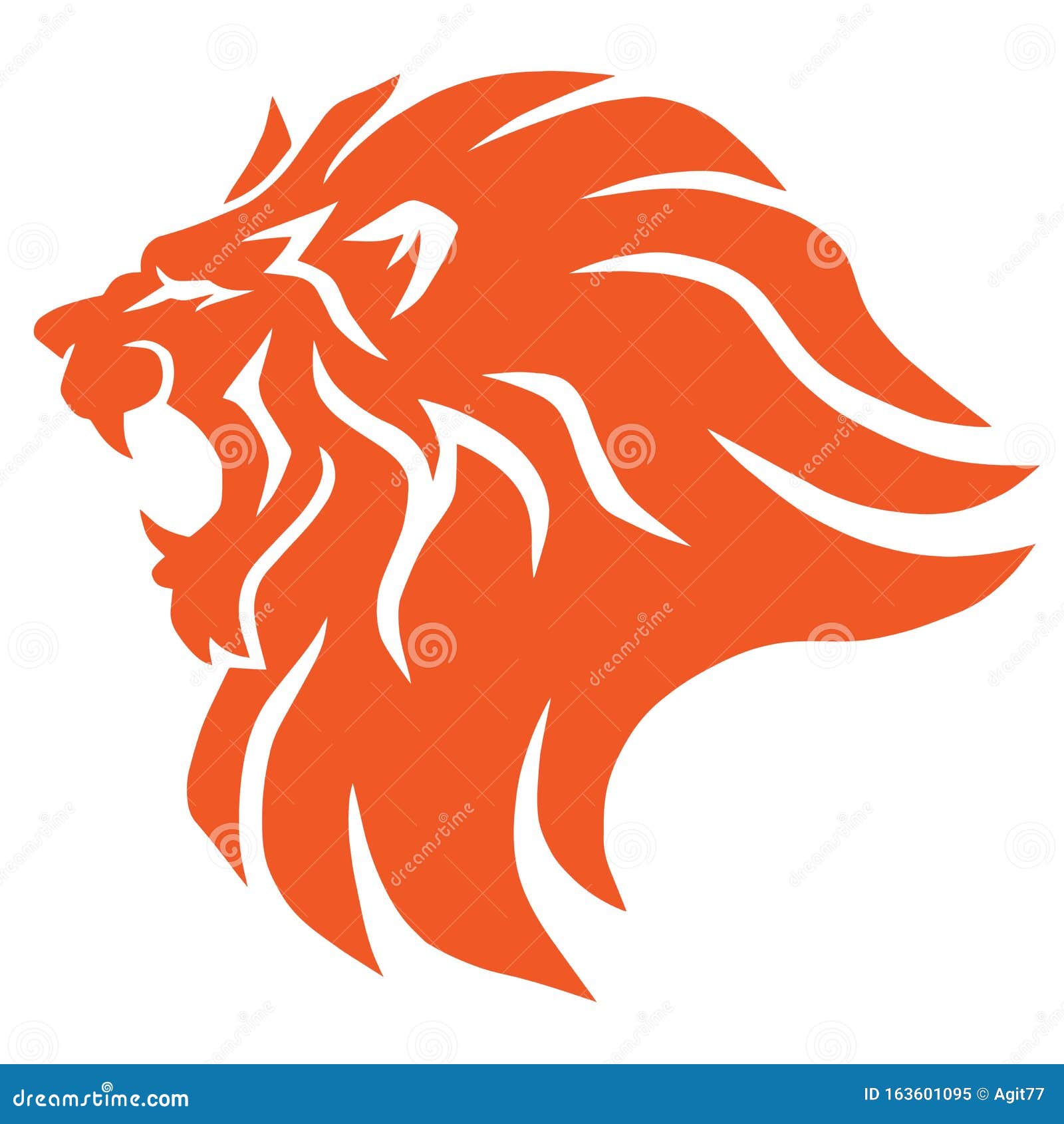 Roaring Lion Head Logo Vcon Design Vektor Abbildung - Illustration von ...