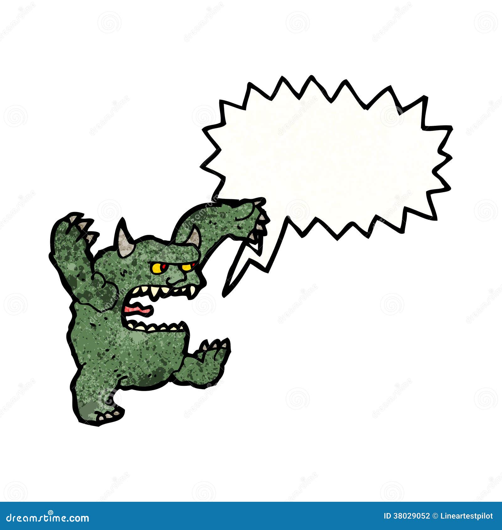 Roaring monster cartoon stock vector. Illustration of talking - 38029052