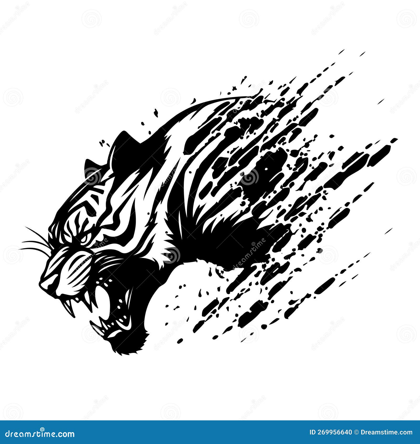 Roaring Tiger Logo Design Vector Illustration. Good for Logo Stock ...