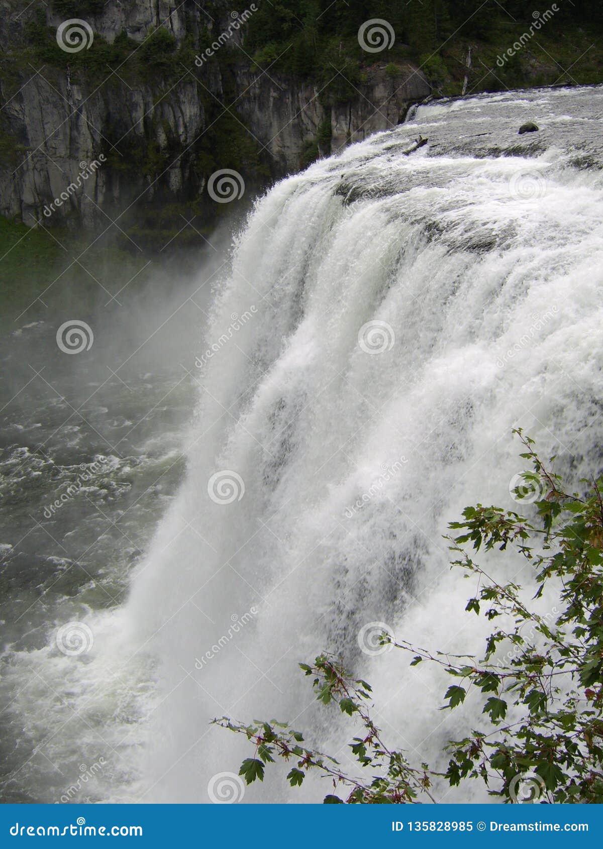 Roaring water stock image. Image of nature, middle, mountainous - 135828985