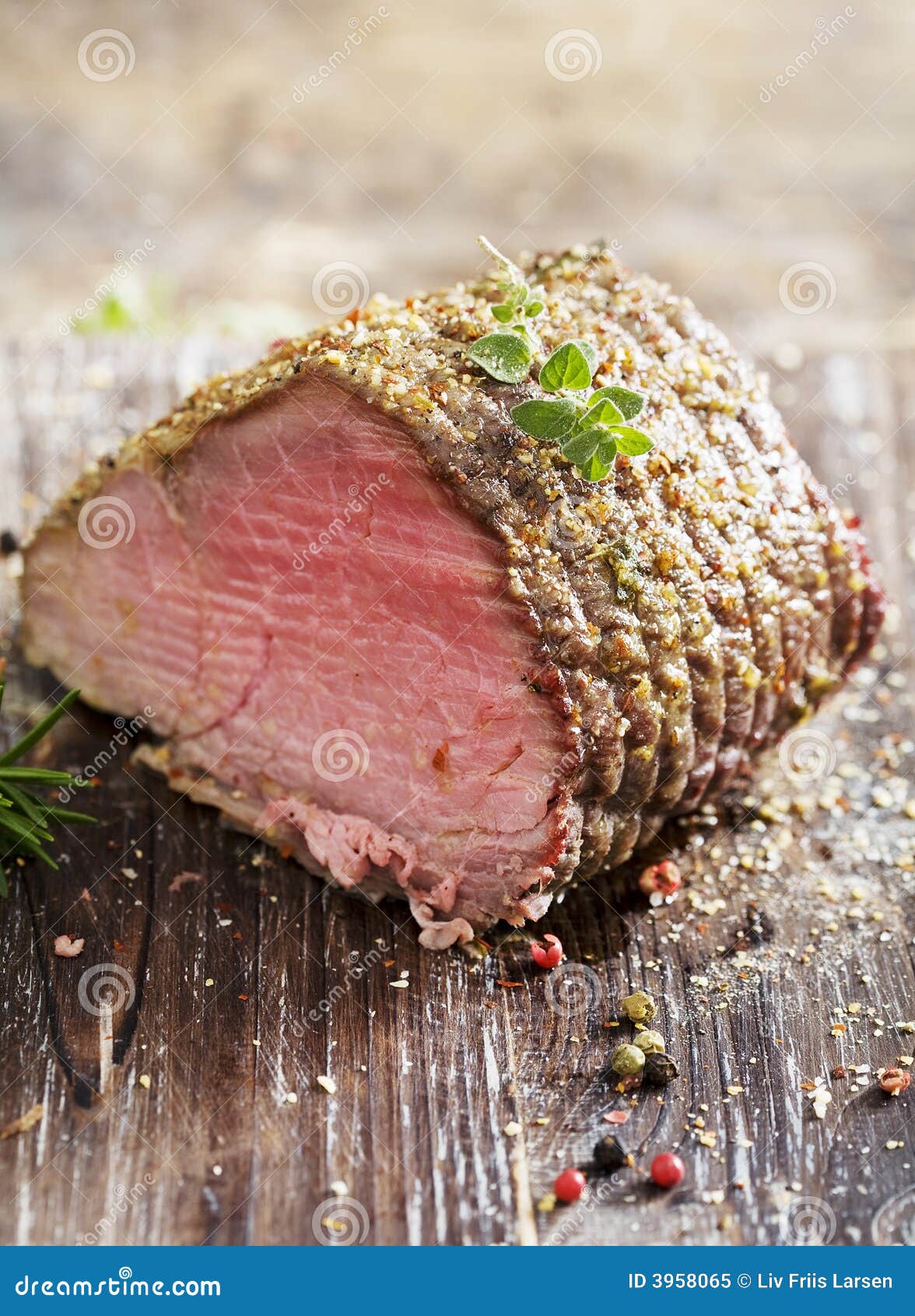 Roast beef stock image. Image of pepper, food, sirloin - 3958065