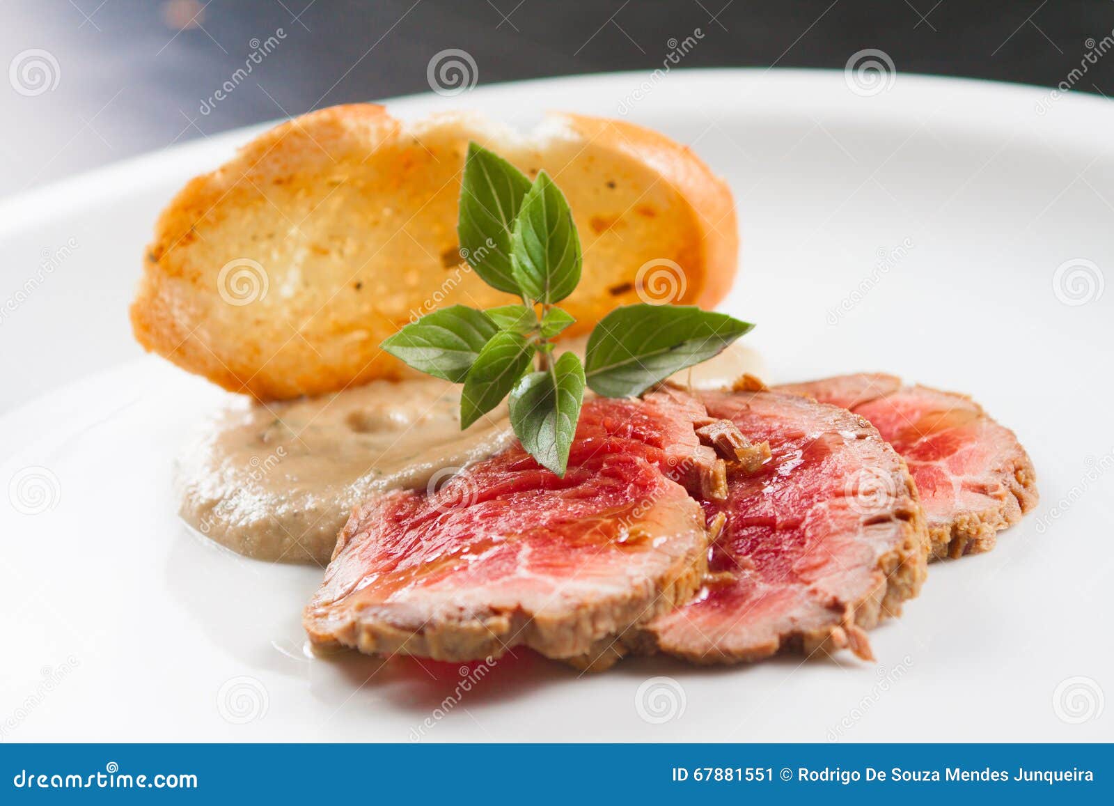 Roast beef appetizer stock image. Image of cooked, spice - 67881551
