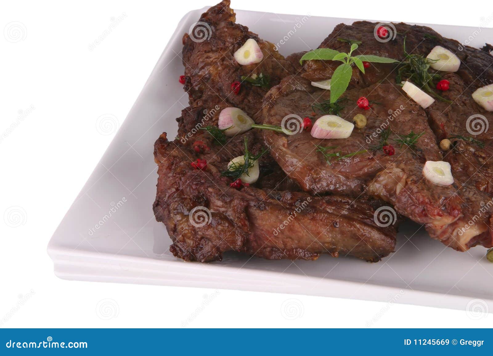 Roast beef chunk on white stock image. Image of olive - 11245669