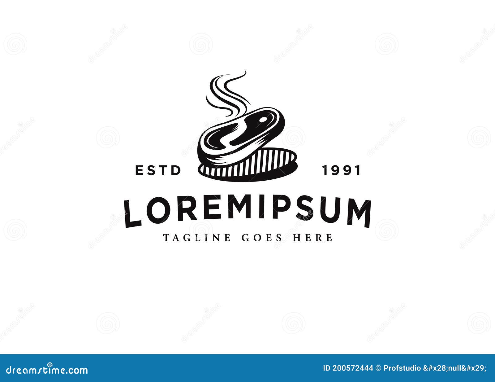 Roast Beef Dining Logo Design Inspiration. Stock Illustration ...