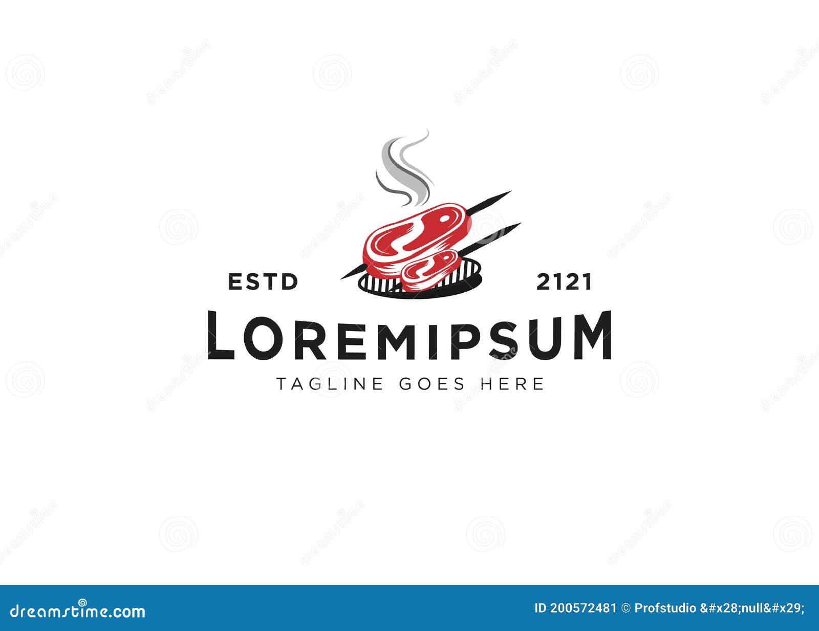 Roast Beef Dining Logo Design Inspiration. Stock Illustration ...