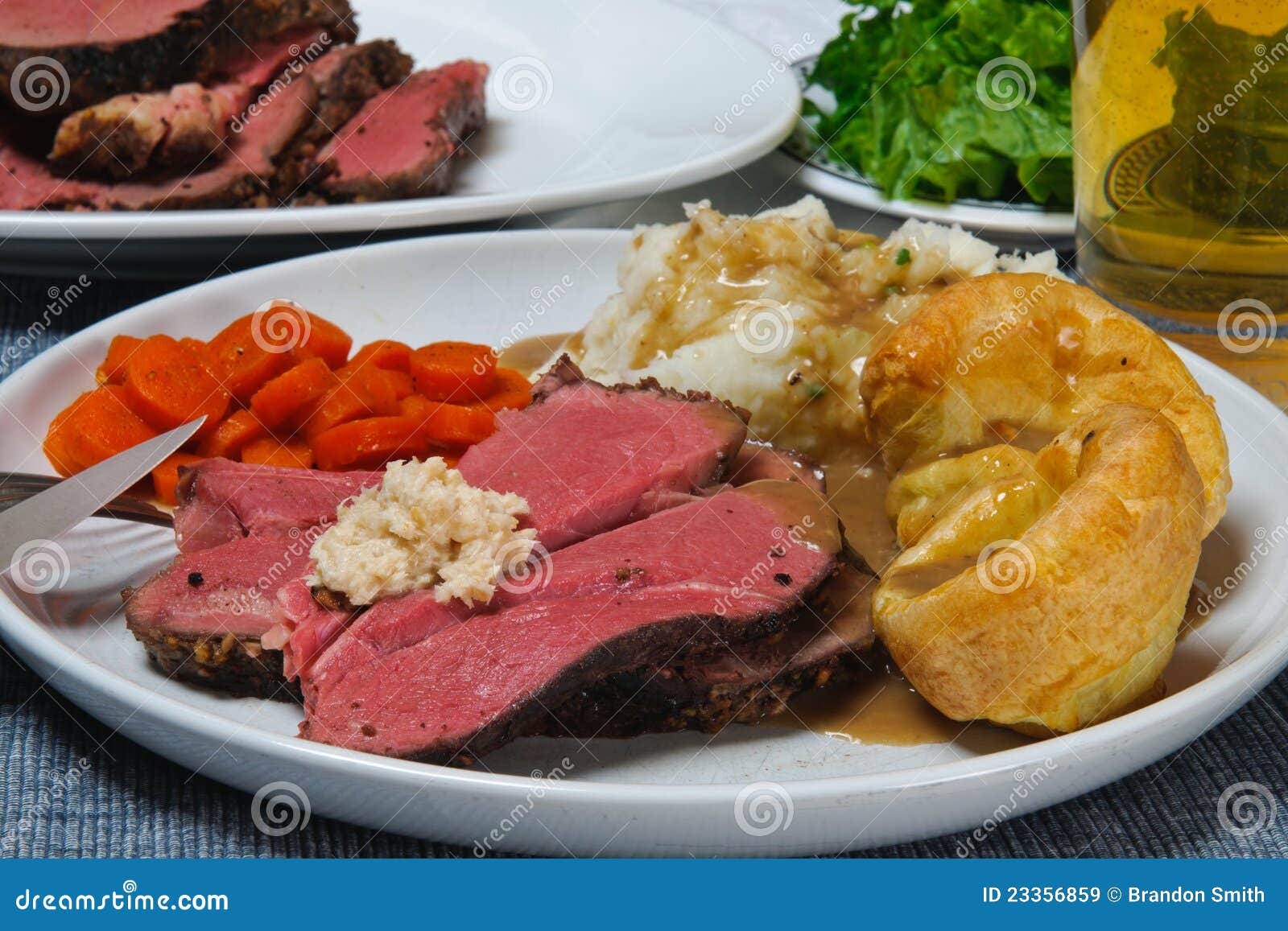 Roast Beef Dinner stock image. Image of cooked, lettuce - 23356859